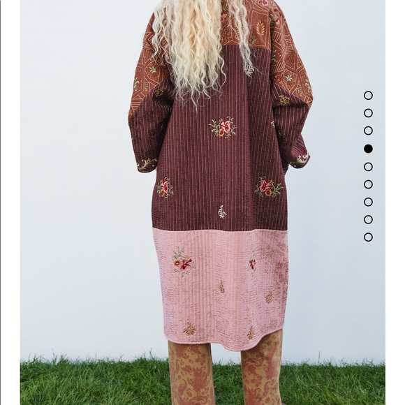Zara | Jackets & Coats | Zara Embroidered Patchwork Kimono Limited ...
